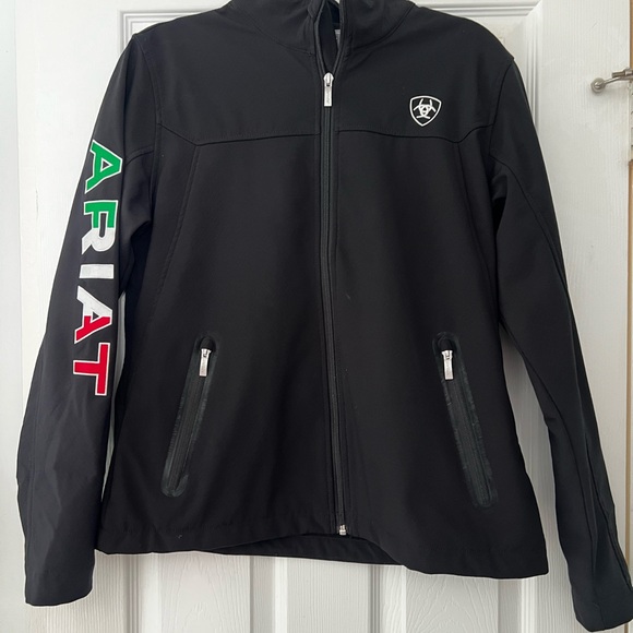 Ariat | Jackets & Coats | Ariat Black Jacket With Logo Detail | Poshmark